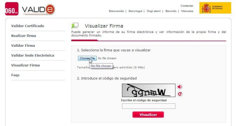 Firma Electrónica | Visualizar una firma - Empresas